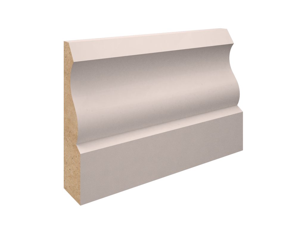 18 x144 5.4m PRIMED MDF SKIRTING OGEE – Fir Tree Farm Timber